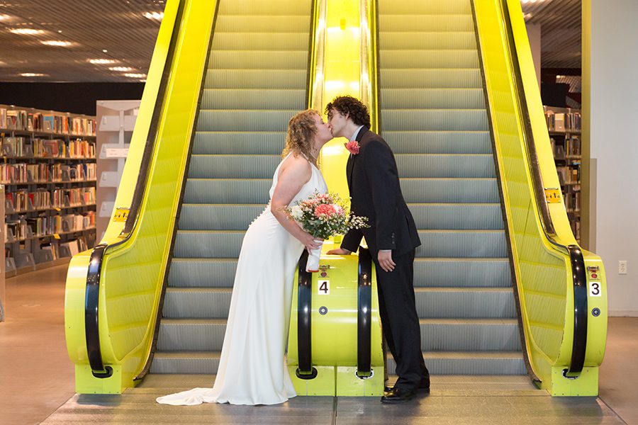 Whitney and Alex Marry at The Seattle Public Library