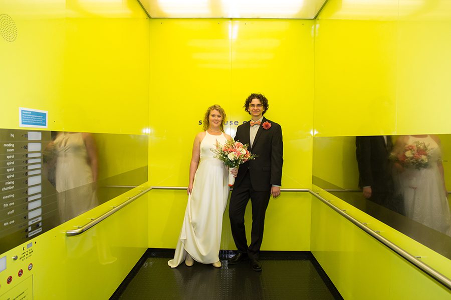 Whitney and Alex Marry at The Seattle Public Library