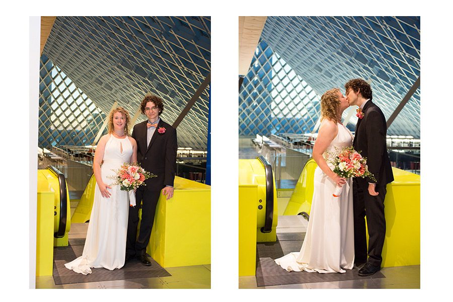 Whitney and Alex Marry at The Seattle Public Library