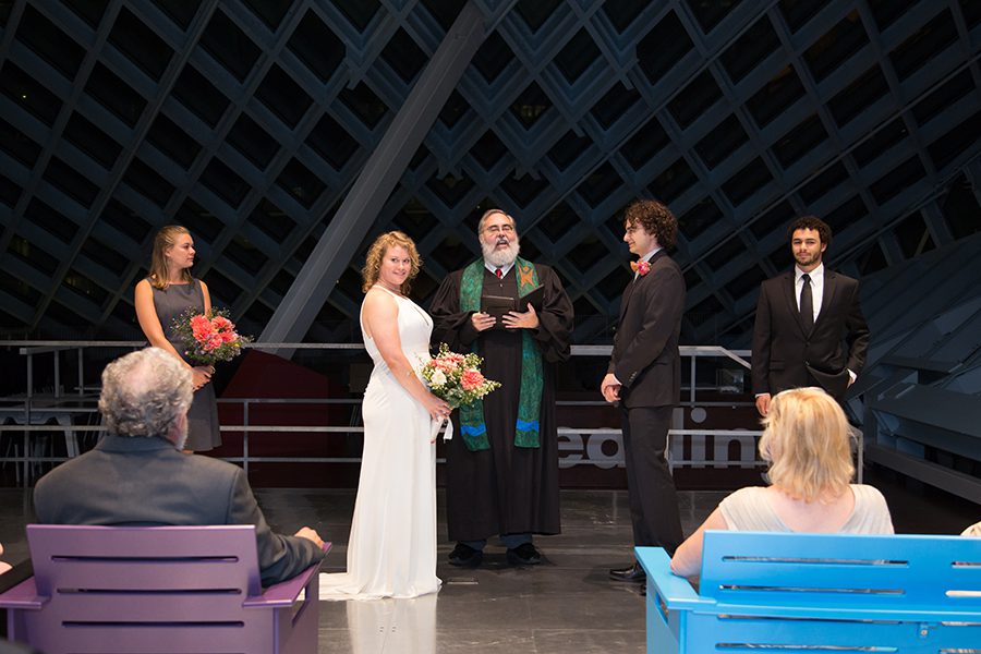 Whitney and Alex Marry at The Seattle Public Library