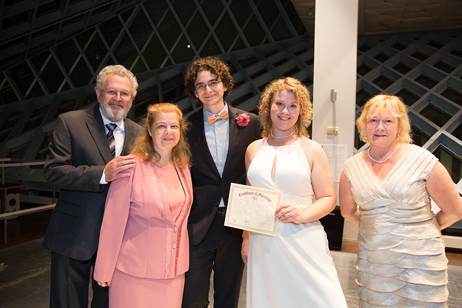 Whitney and Alex Marry at The Seattle Public Library